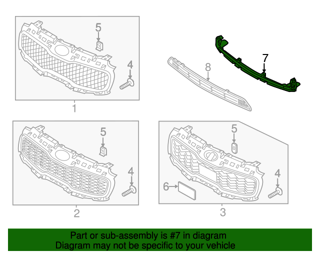 GENUINE Front Bumper Center Grille for 2017-2019 Kia Sportage 86561D90 ...