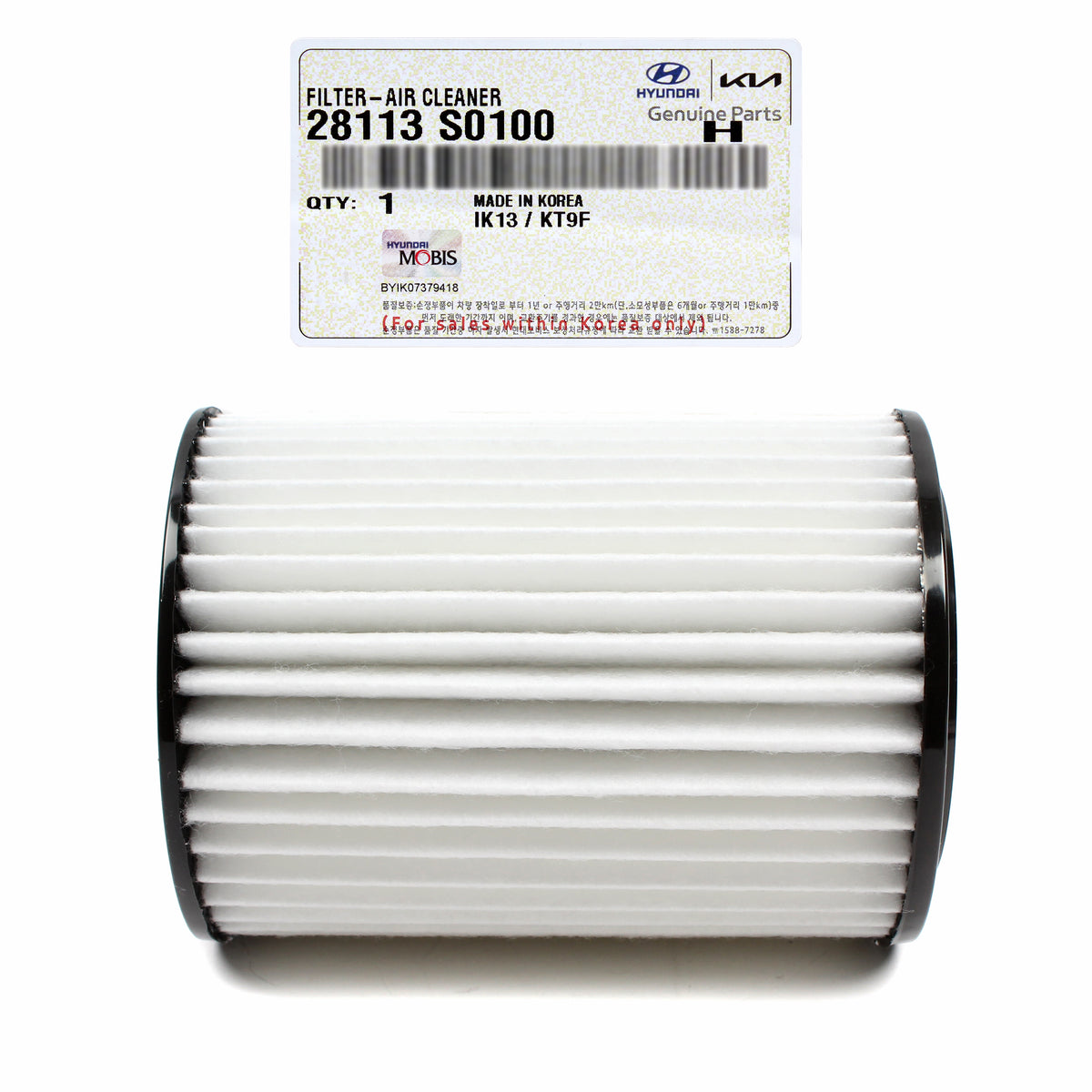 GENUINE 2019-2023 Hyundai Kona N Veloster N for Air Cleaner Filter 281 ...