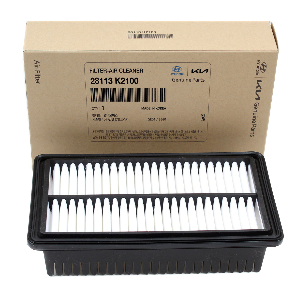 GENUINE Air Cleaner Filter for 2020-2023 Hyundai Venue 28113K2100 ...
