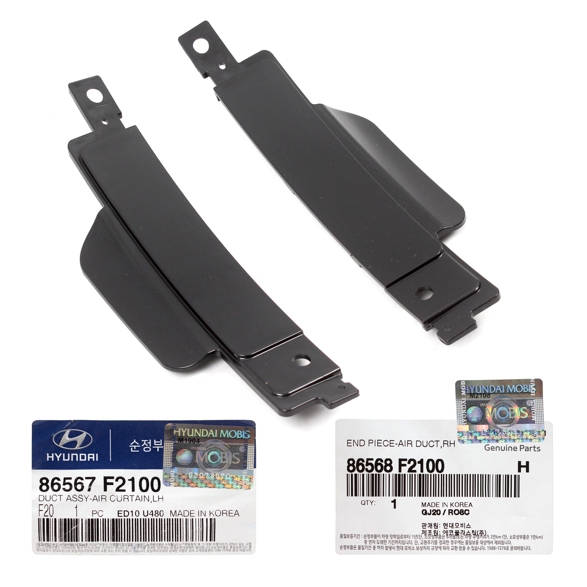 OEM Front Bumper Air Curtain Ducts LH RH for 17-18 Hyundai Elantra 865 ...