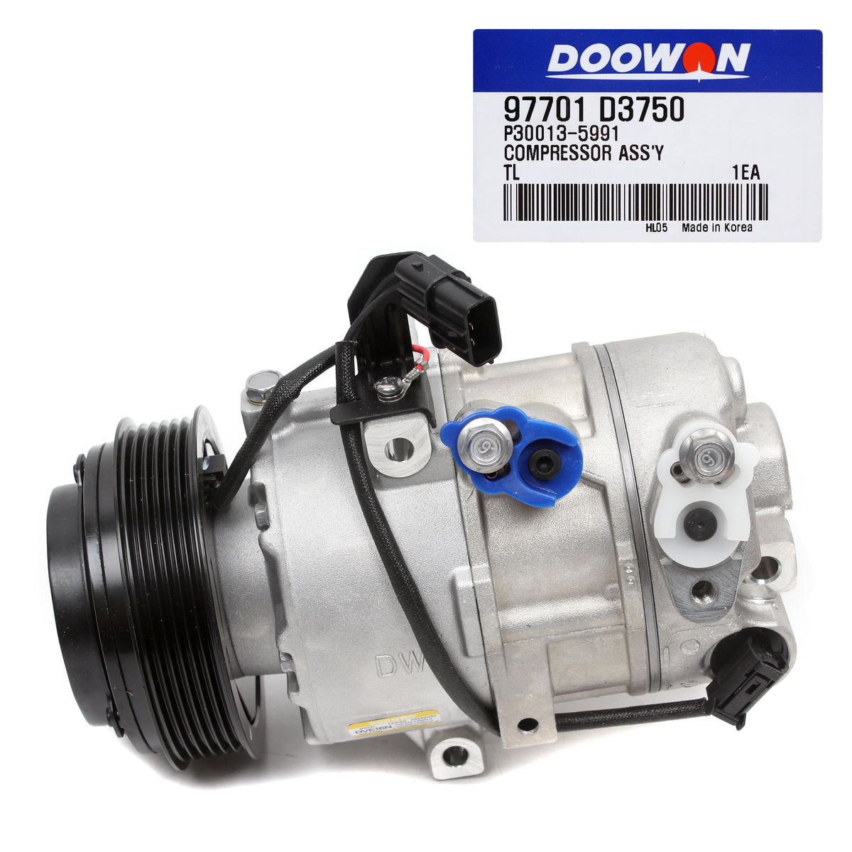 DOOWON OEM AC Compressor DVE16N for 19-21 Hyundai Tucson 97701D3750 ...