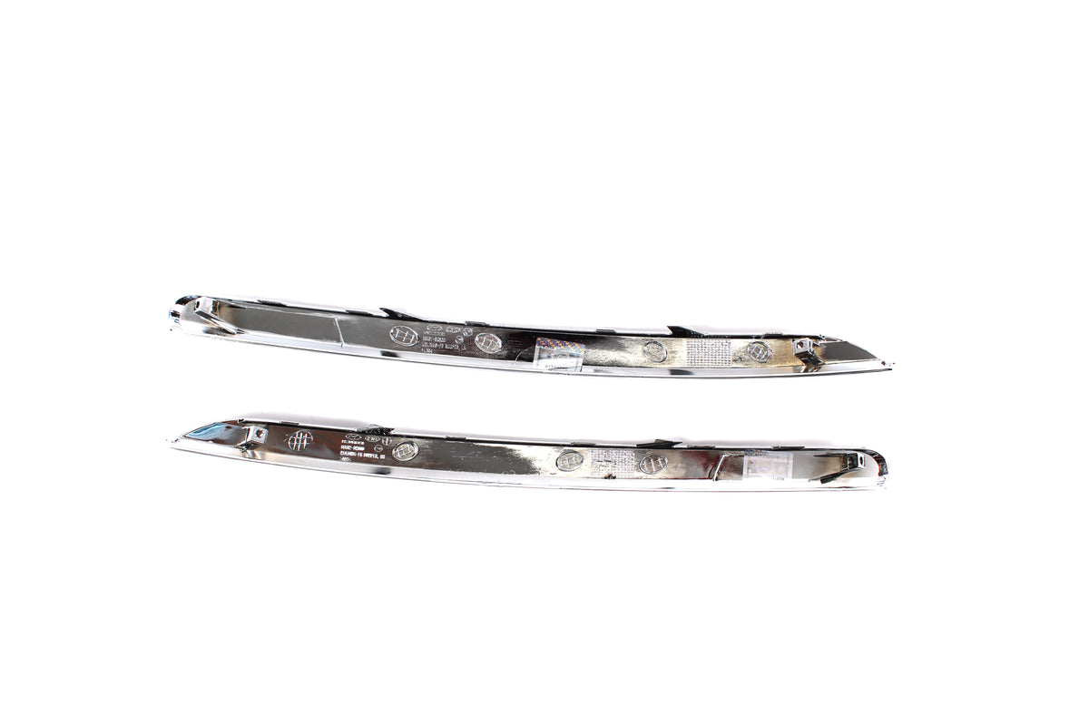 GENUINE Front Bumper Side Molding Chrome LEFT & RIGHT for 2011-2016 Ki ...
