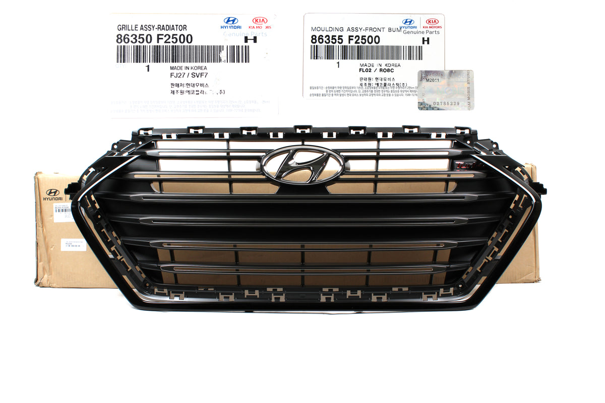 GENUINE Radiator Grille & Molding for 2017 2018 Hyundai Elantra 1.6L 8 ...