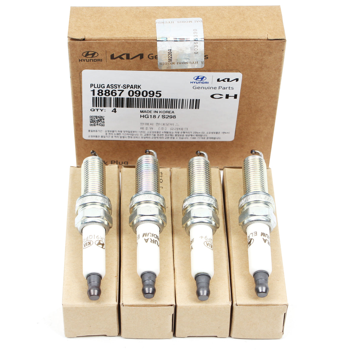 GENUINE Spark Plug 4PCS for 17-22 Elantra Kona Veloster Forte Seltos S ...